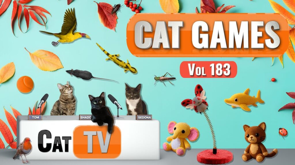 CAT Games | Ultimate Cat TV Compilation Vol 183 | 8 HOURS 🐝🐞🦋🦎🦜🐜🐭🧵 | CAT TV