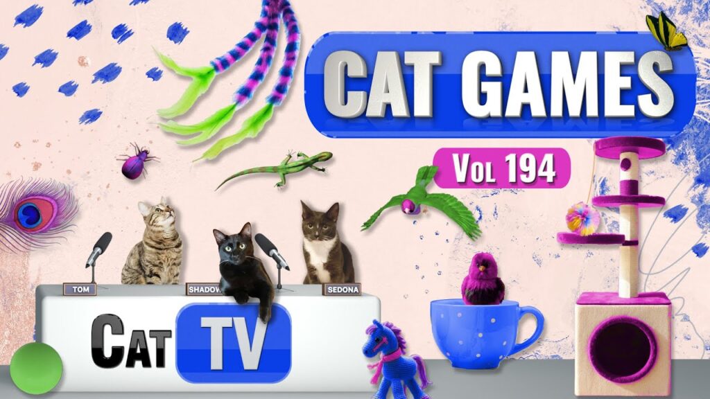 CAT Games | Ultimate Cat TV Compilation Vol 194 | 8 HOURS 🐝🐞🦋🦎🦜🐜🐭🧵 | CAT TV