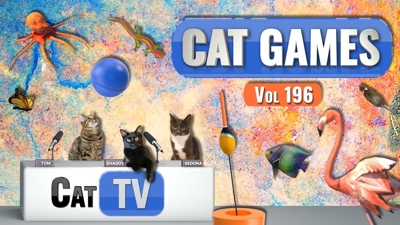 CAT Games | Ultimate Cat TV Compilation Vol 196 | 8 HOURS 🐝🐞🦋🦎🦜🐜🐭🧵 | CAT TV